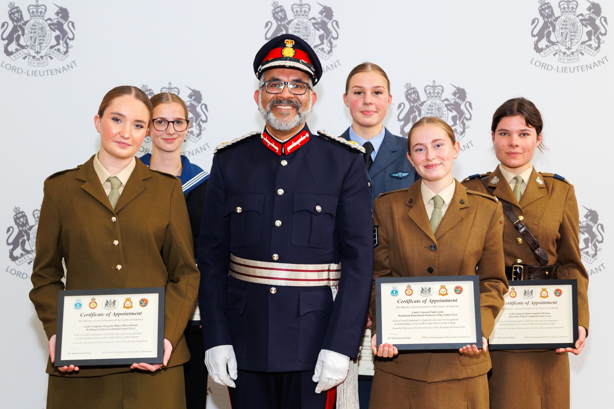 Somerset Celebrates New Lord Lieutenant Cadets